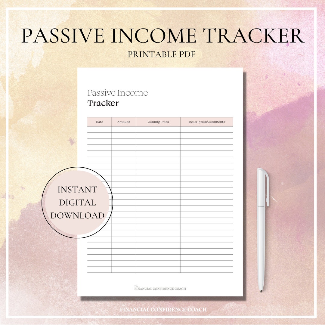Passive Income Tracker, Asset Tracker, Passive Income Spreadsheet ...