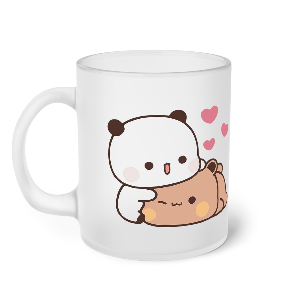 Panda Bear Bubu Dudu Frosted Glass Mug 11oz - Etsy