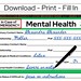 Mental Health in Case of Emergency Card Printable, ICE Card, Printable ...