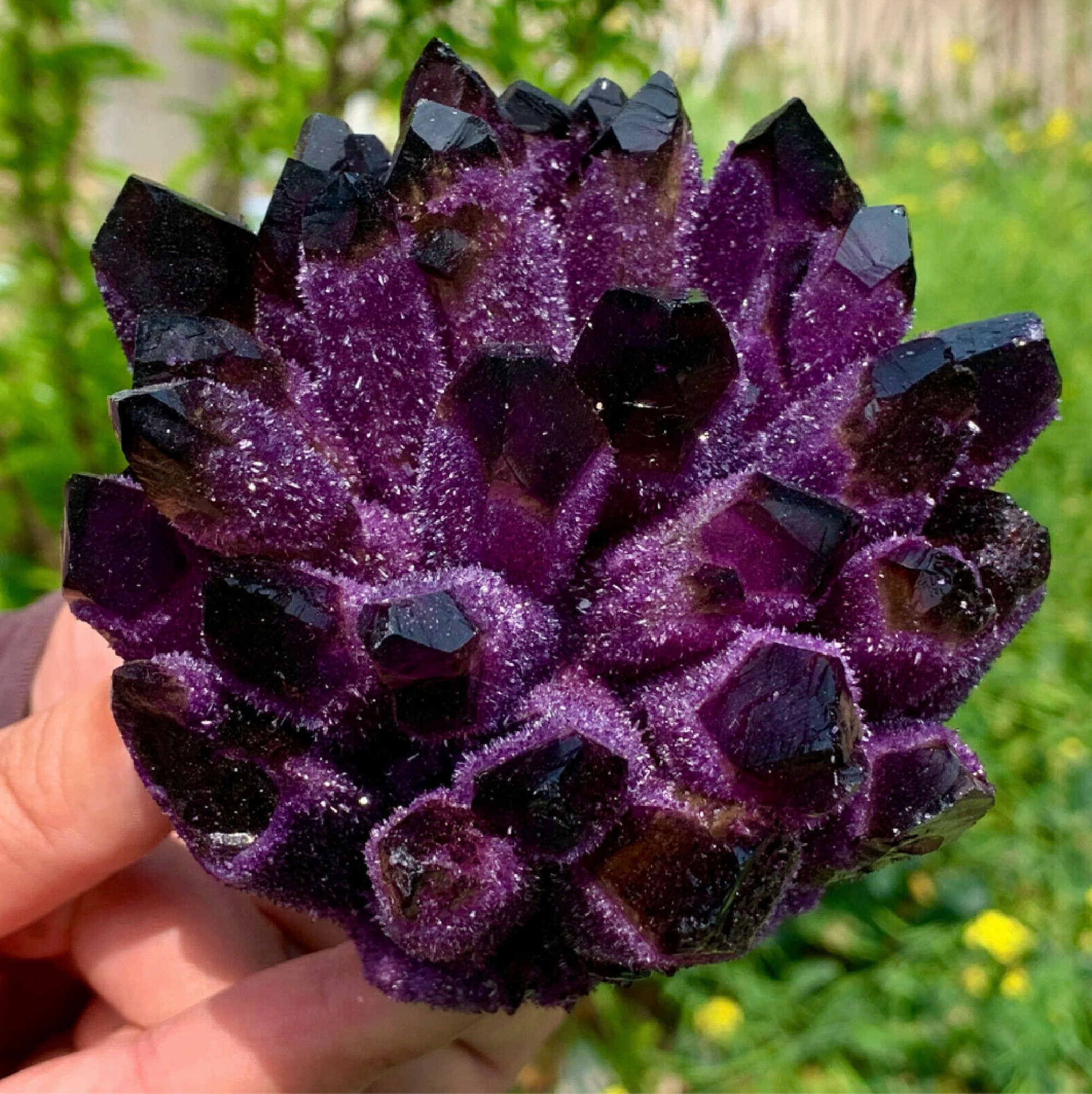 Violet Quartz Crystal Cluster Healing Stone, Purple Quartz Crystal ...