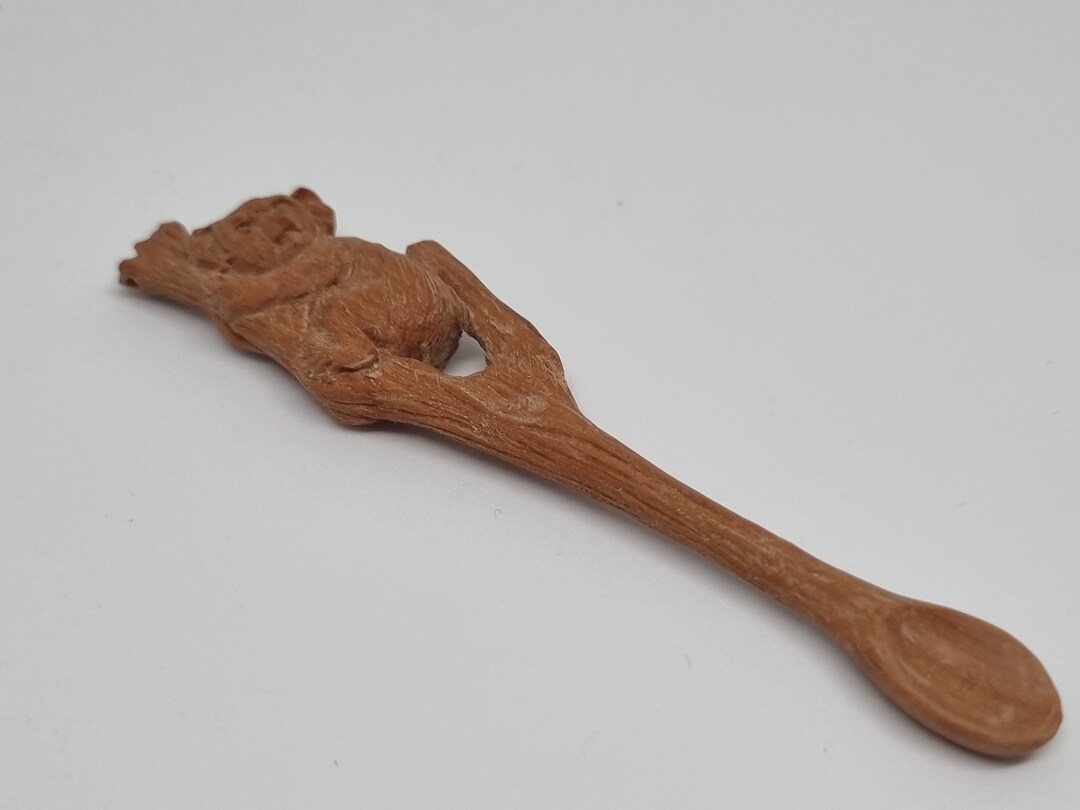 Grumpy Koala Spoon Spice Spoon Red Wood Tiny Spoon - Etsy