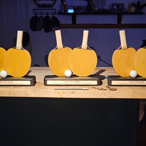Table Tennis Trophy (actual Scale Rackets) - Etsy