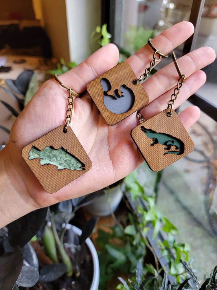 Custom Laser Engraved Wood Keychains - Etsy