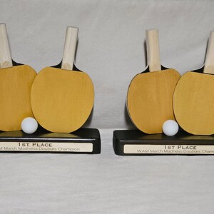Table Tennis Trophy (actual Scale Rackets) - Etsy