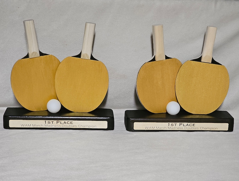 Table Tennis Trophy (actual Scale Rackets) - Etsy