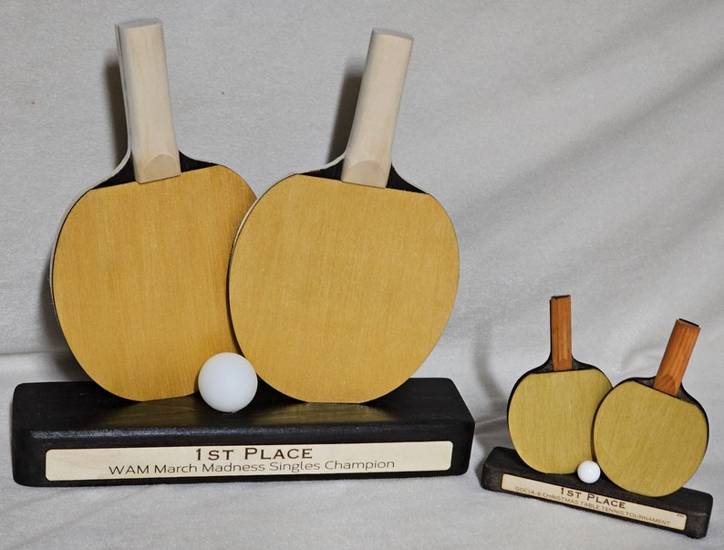Table Tennis Trophy (actual Scale Rackets) - Etsy