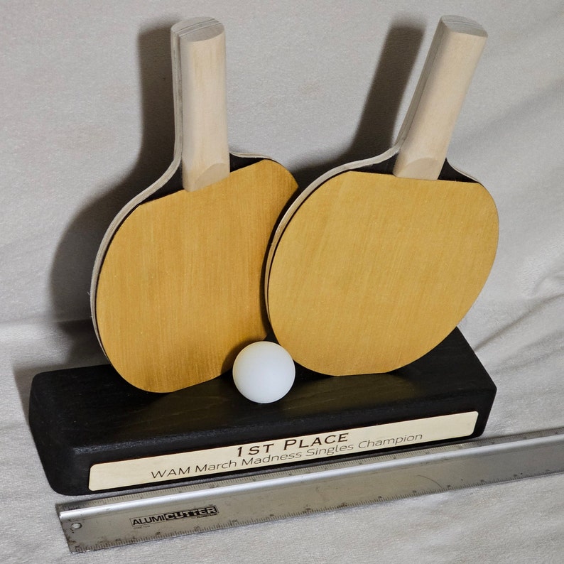 Table Tennis Trophy (actual Scale Rackets) - Etsy