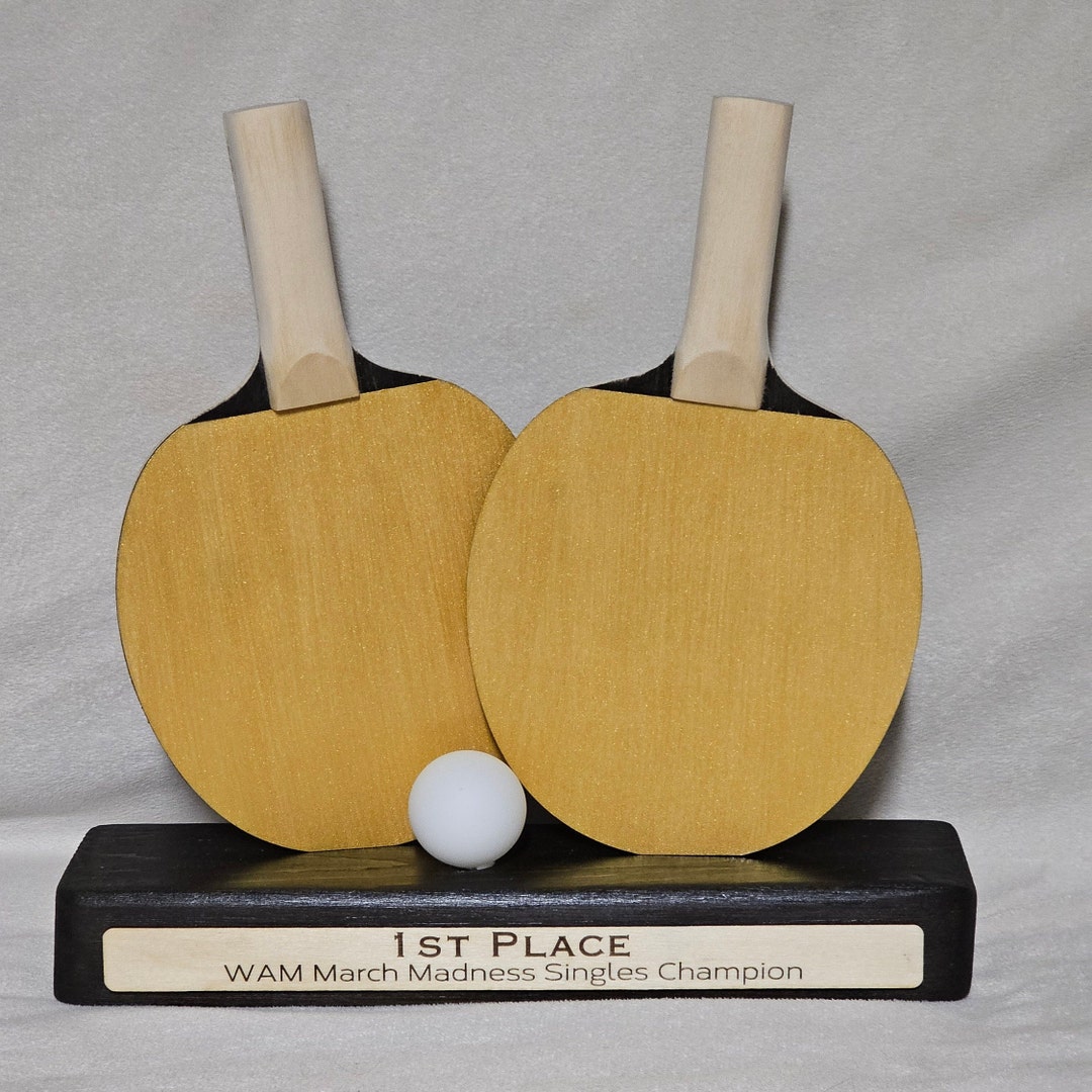 Table Tennis Trophy (actual Scale Rackets) - Etsy