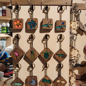 Custom Laser Engraved Wood Keychains - Etsy