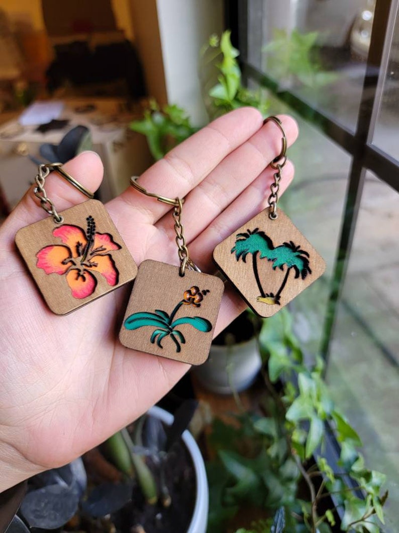 Custom Laser Engraved Wood Keychains - Etsy