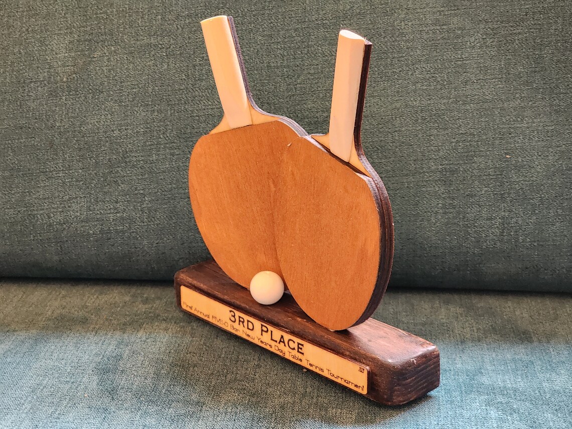 Trophy Set for Table Tennis/ping Pong custom Text for Your Tournament ...