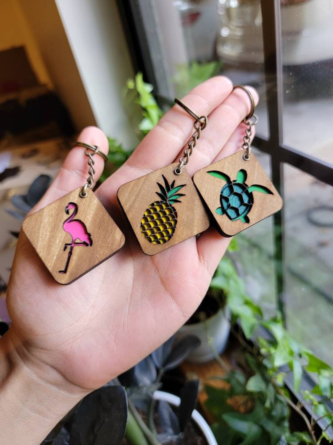 Custom Laser Engraved Wood Keychains - Etsy