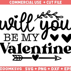 Valentine Day SVG, Will You Be My Valentine SVG, Valentine Day Gift ...