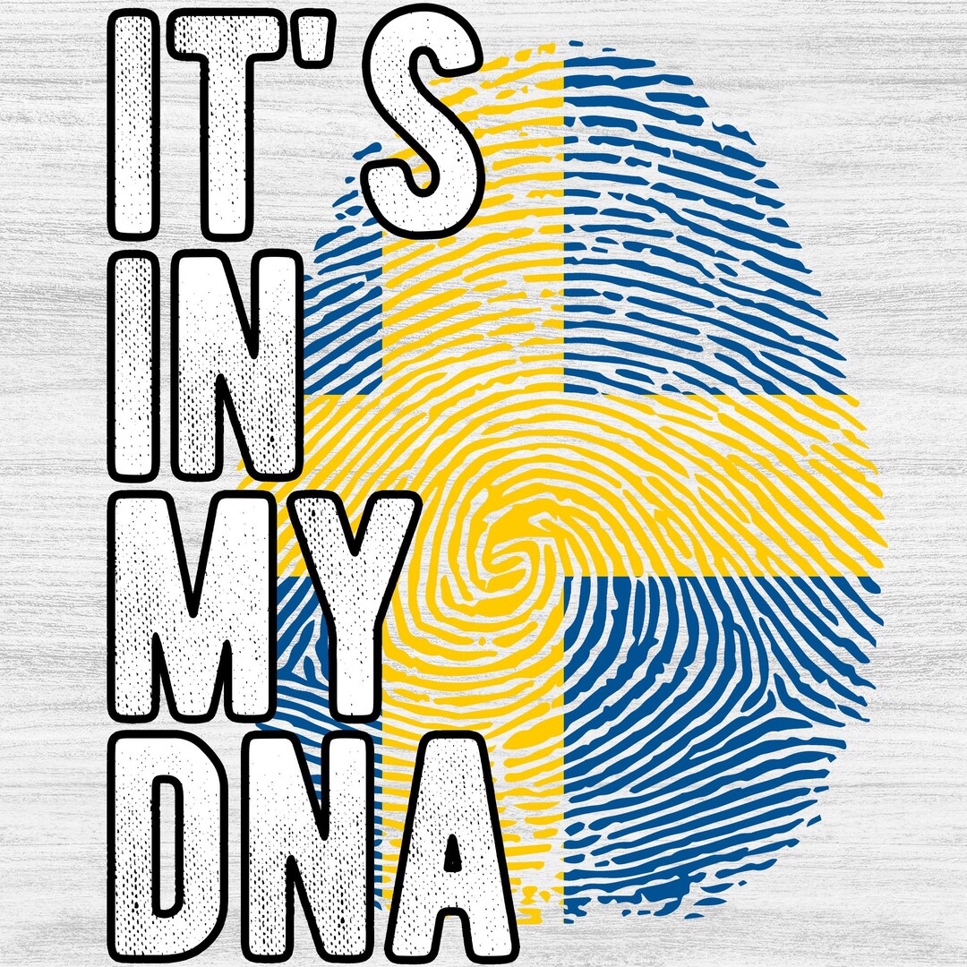 Sweden Flag Fingerprint PNG: It's in My DNA Design (digital Download ...