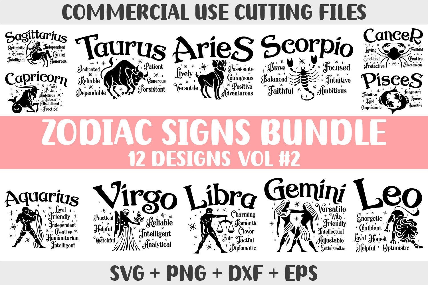 Zodiac Sign SVG Bundle Zodiac Svg Bundle Zodiac Sign Png - Etsy UK