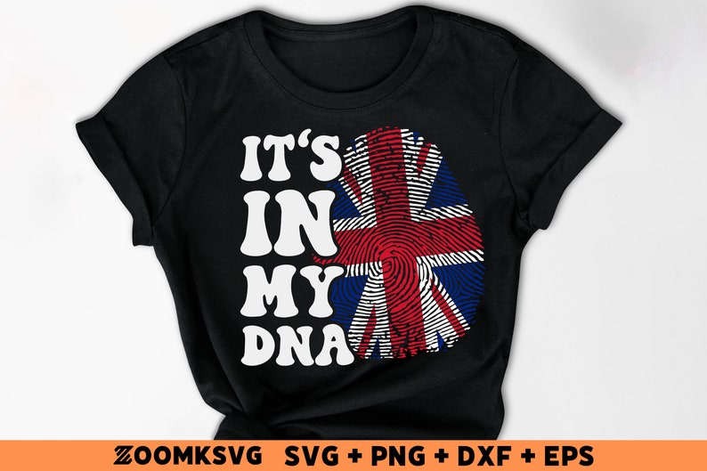 UK Flag Fingerprint SVG Bundle: United Kingdom DNA Clipart (digital ...