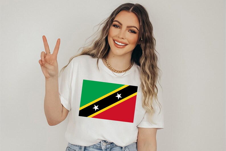 Saint Kitts and Nevis Flag SVG: Original Colors, Cricut Cut Files - Etsy
