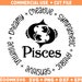 Pisces SVG, Zodiac SVG, Zodiac Signs Clipart SVG, Gift for Pisces Png ...