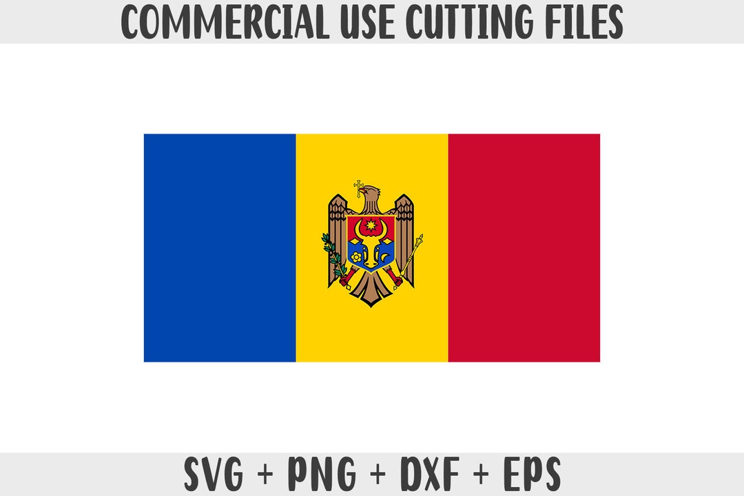 Moldova Flag SVG Original Colors, Moldova Flag Png, Commercial Use for ...