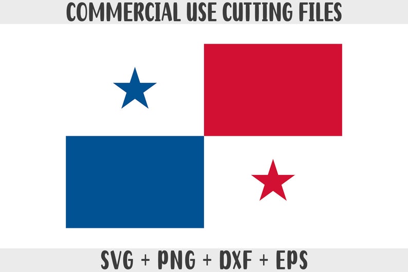 Panama Flag SVG Original Colors Panama Flag Png Commercial - Etsy