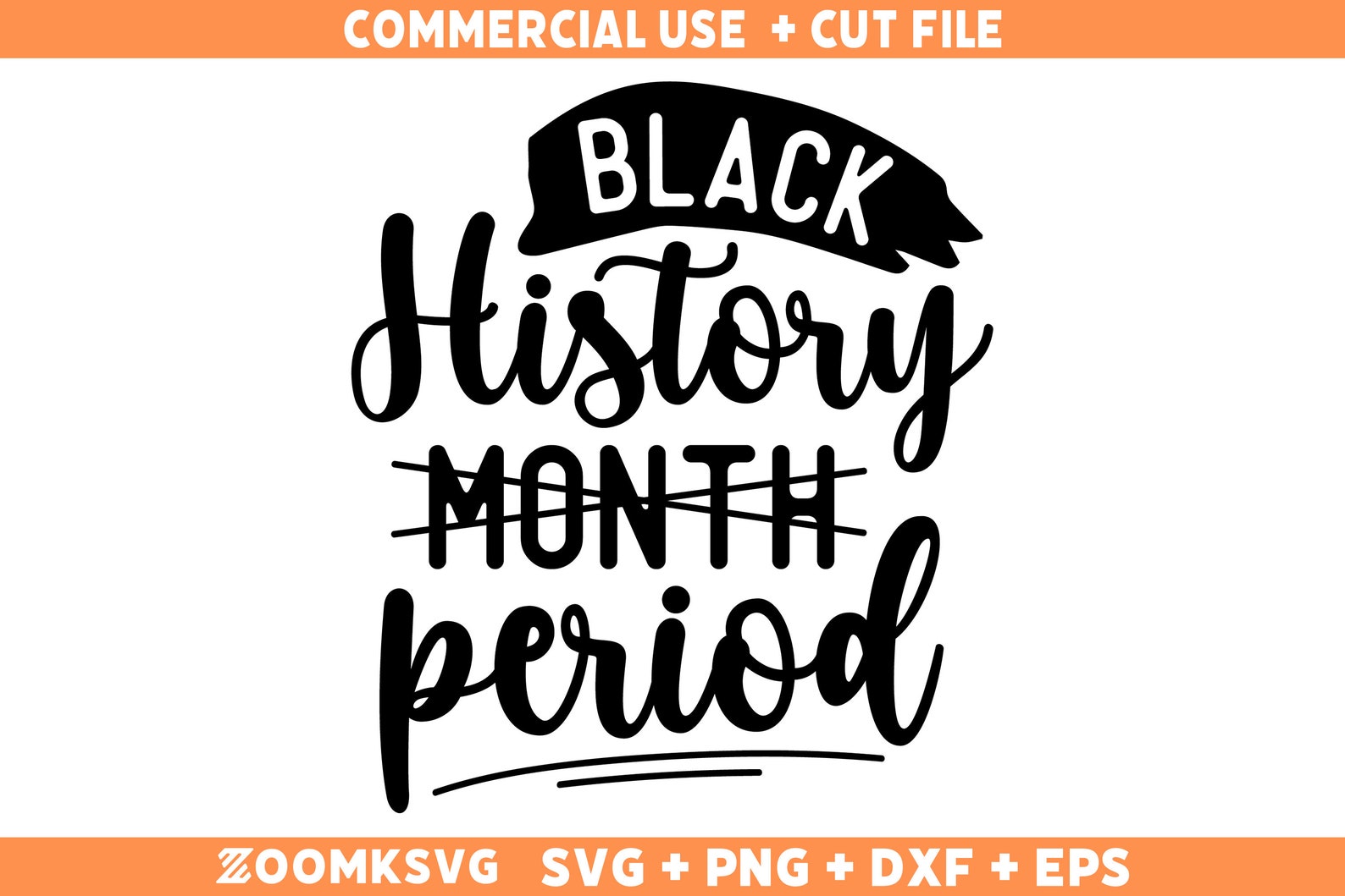 Black History Month Period Svg for T-shirts Black History - Etsy