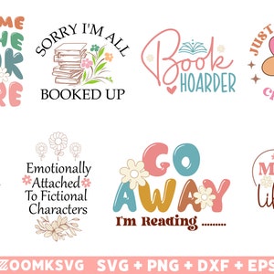 Book Lover SVG Bundle: Reading Designs (40 Files) - Etsy