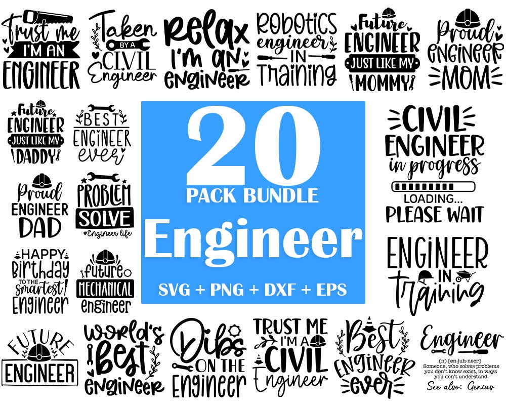 Engineer SVG Bundle: Funny Engineer Quotes, Mug & Shirt Designs ...