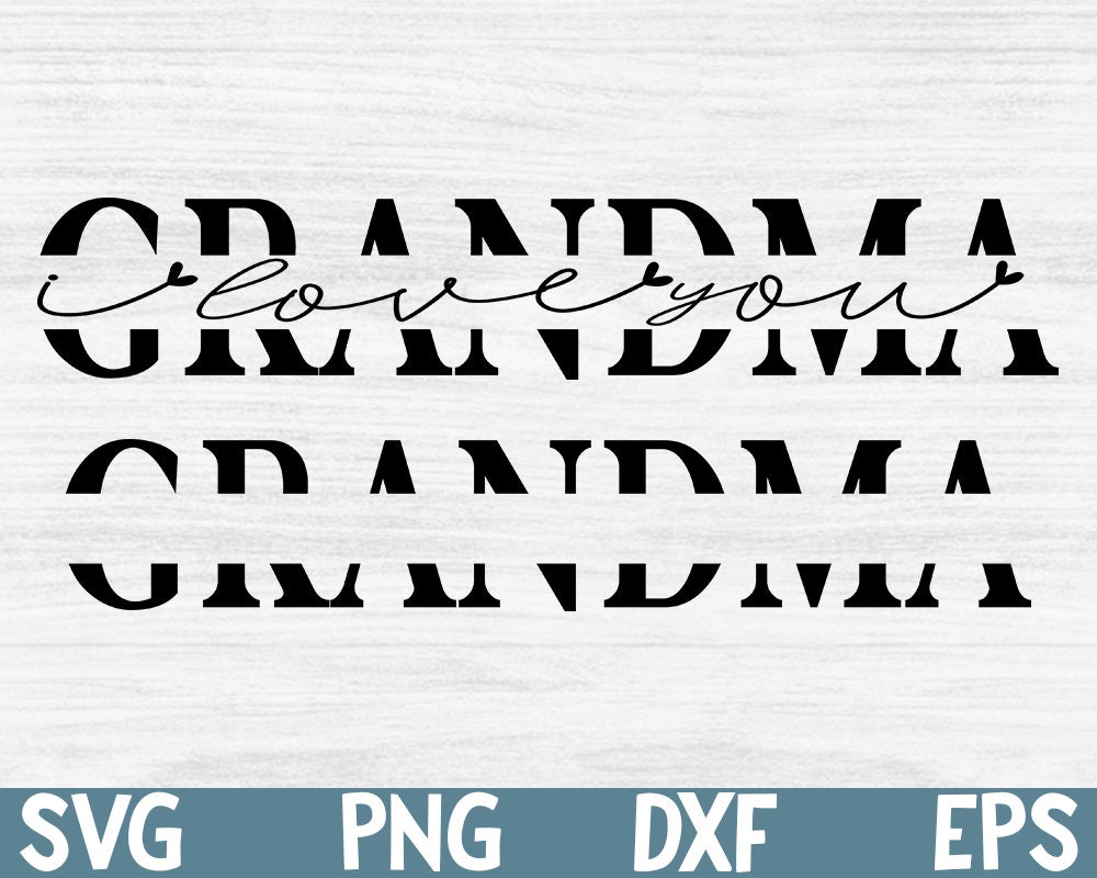 Grandma SVG Grandmother Svg Grandma Split Name Frame Svg - Etsy