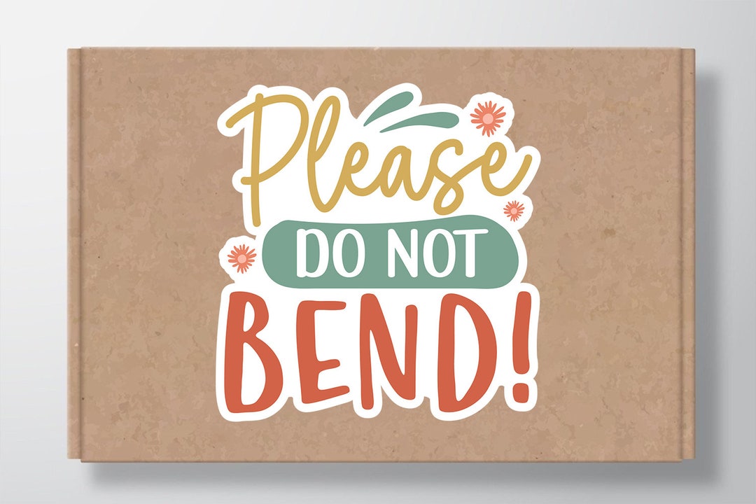 Buy Please Do Not Bend Sticker SVG, Boho SVG Stickers for Small ...