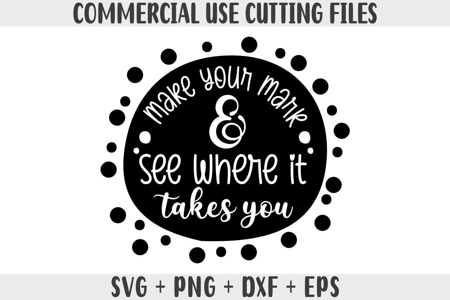 Make Your Mark Dot Day SVG PNG: Rainbow Polka Dot Design (digital ...