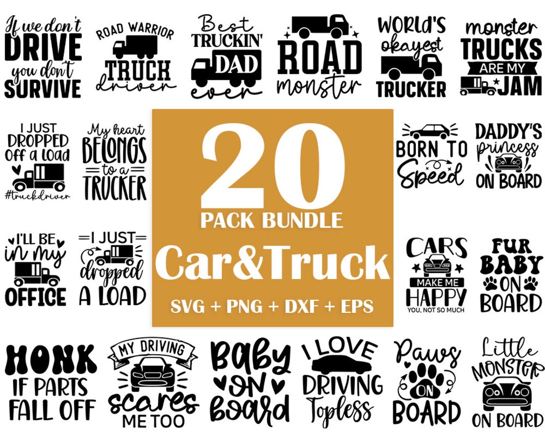 Trucker Svg Bundle, Truck Svg Bundle, Car Svg Bundle, Trucker Svg for ...