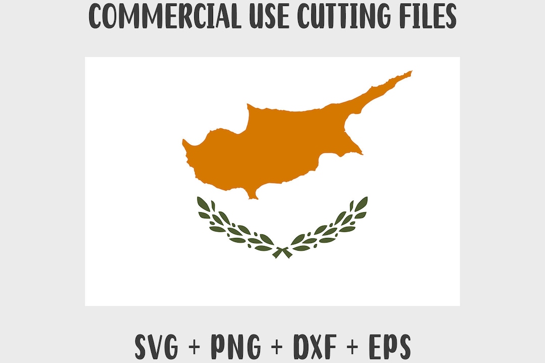 Cyprus Flag SVG Original Colors, Cyprus Flag Png, Commercial Use for ...