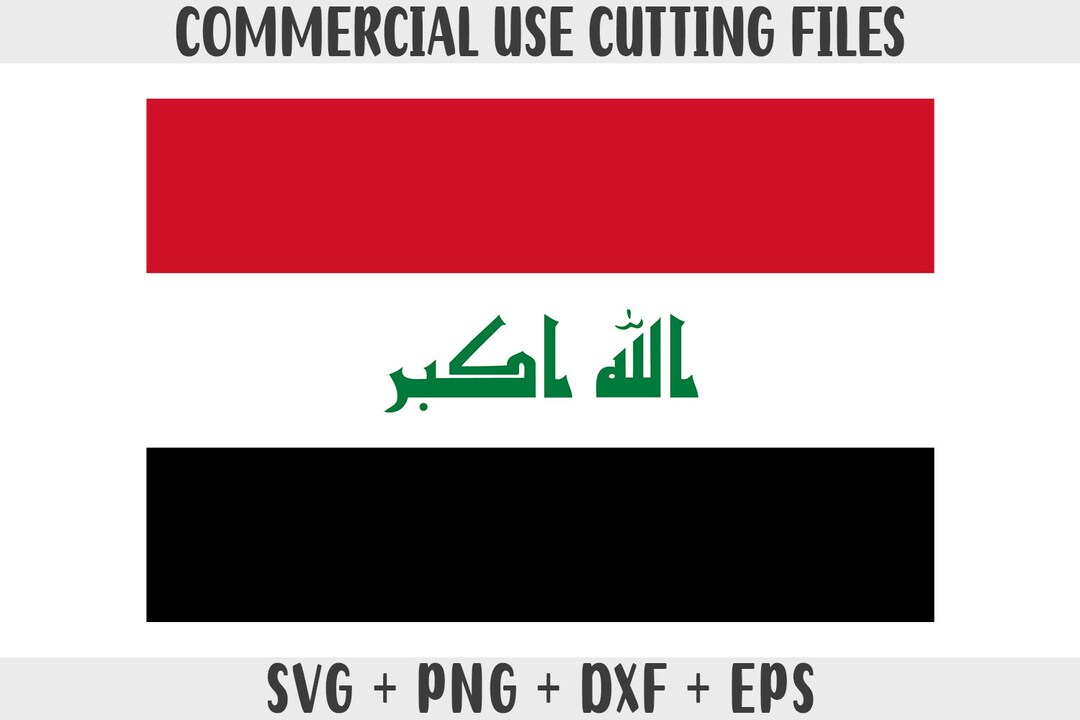 Iraq Flag SVG Original Colors, Iraq Flag Png, Commercial Use for Print ...