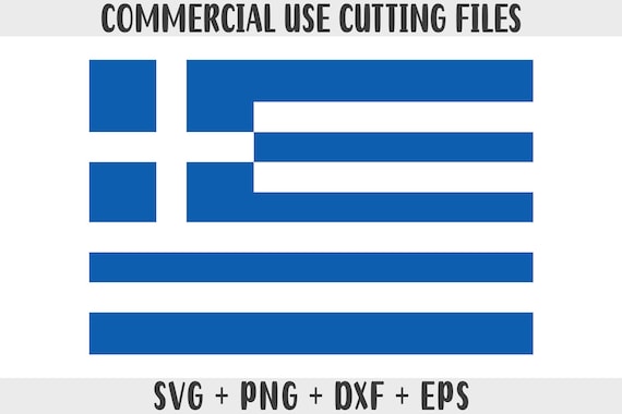 Greece Flag SVG Original Colors Greece Flag Png Commercial - Etsy