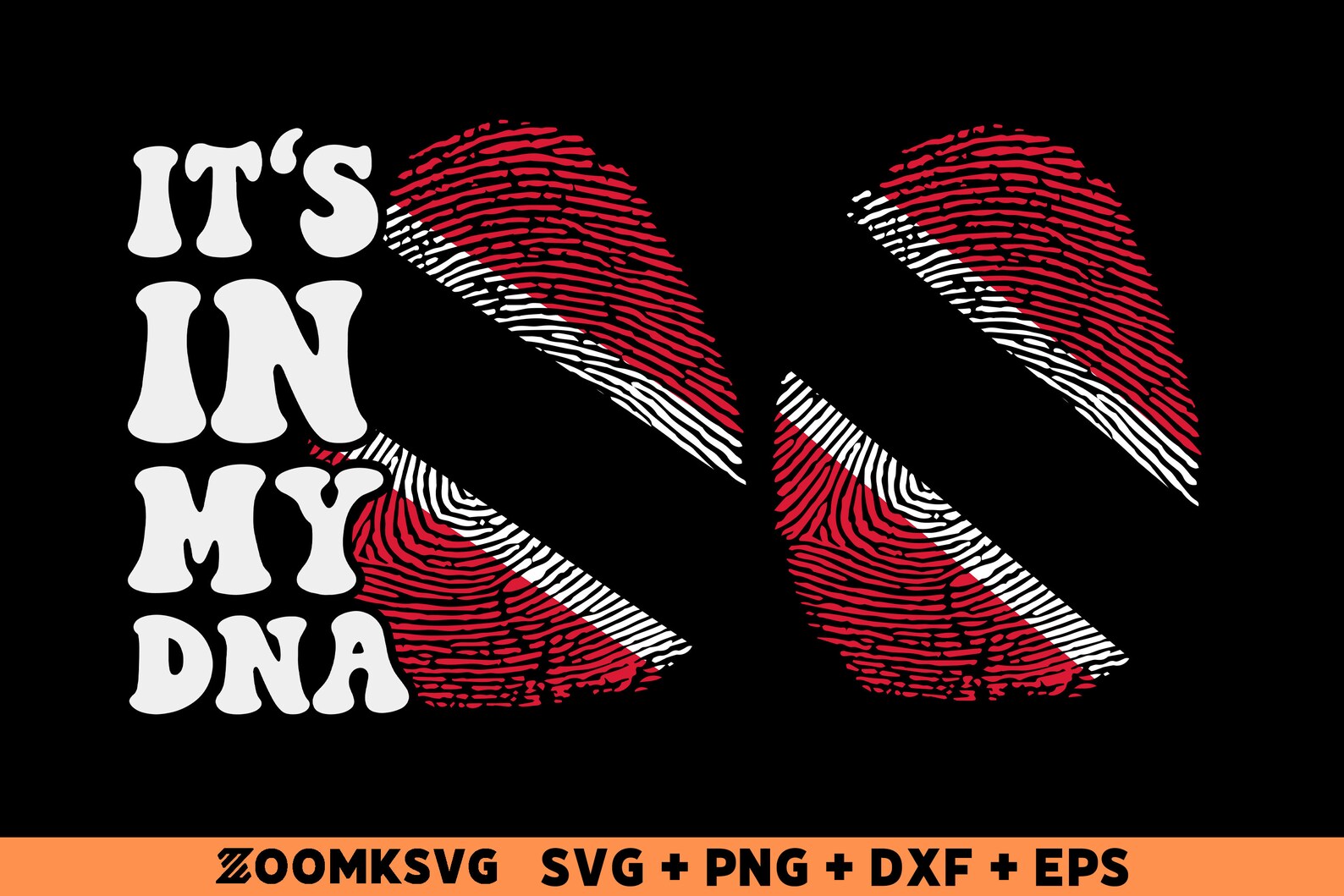 Trinidad and Tobago Flag Fingerprint SVG Bundle (digital Download) - Etsy
