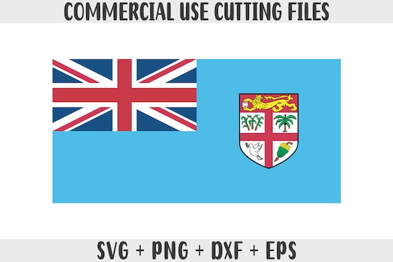 Fiji Flag SVG Original Colors Fiji Flag Png Commercial Use - Etsy