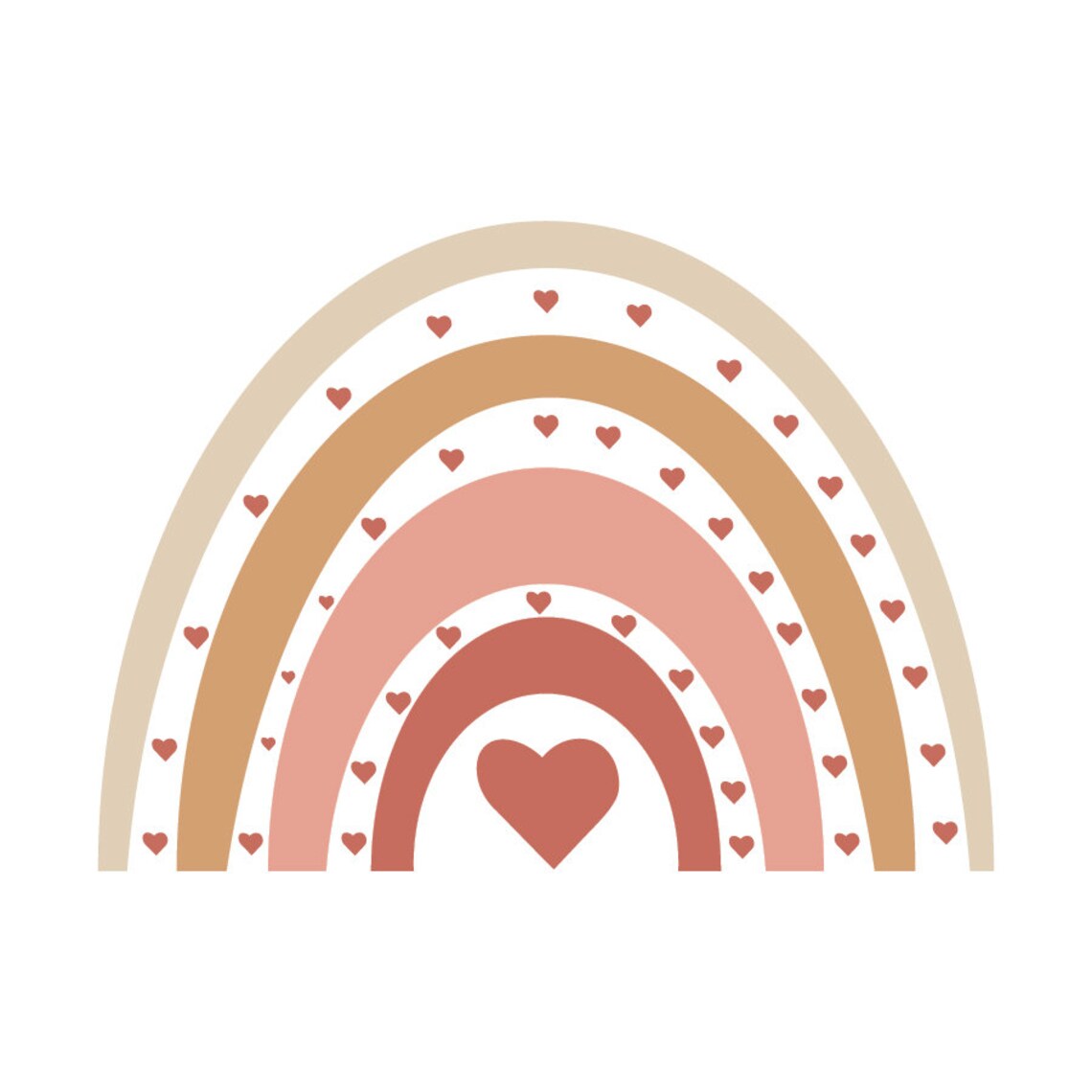 Boho Rainbow Svg Cut File Boho Colored Hand Drawn Rainbow Etsy