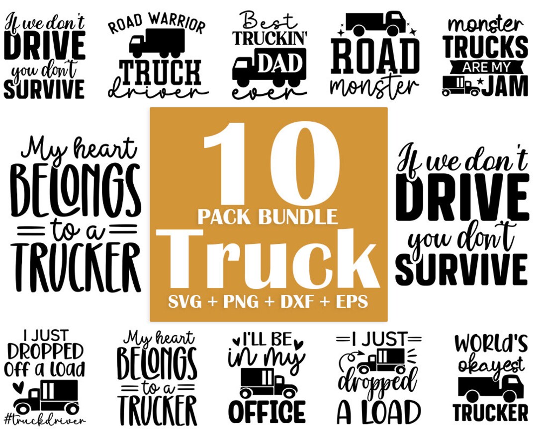 Trucker Svg Bundle, Truck Svg Bundle, Trucker Png Bundle, Trucker Svg ...