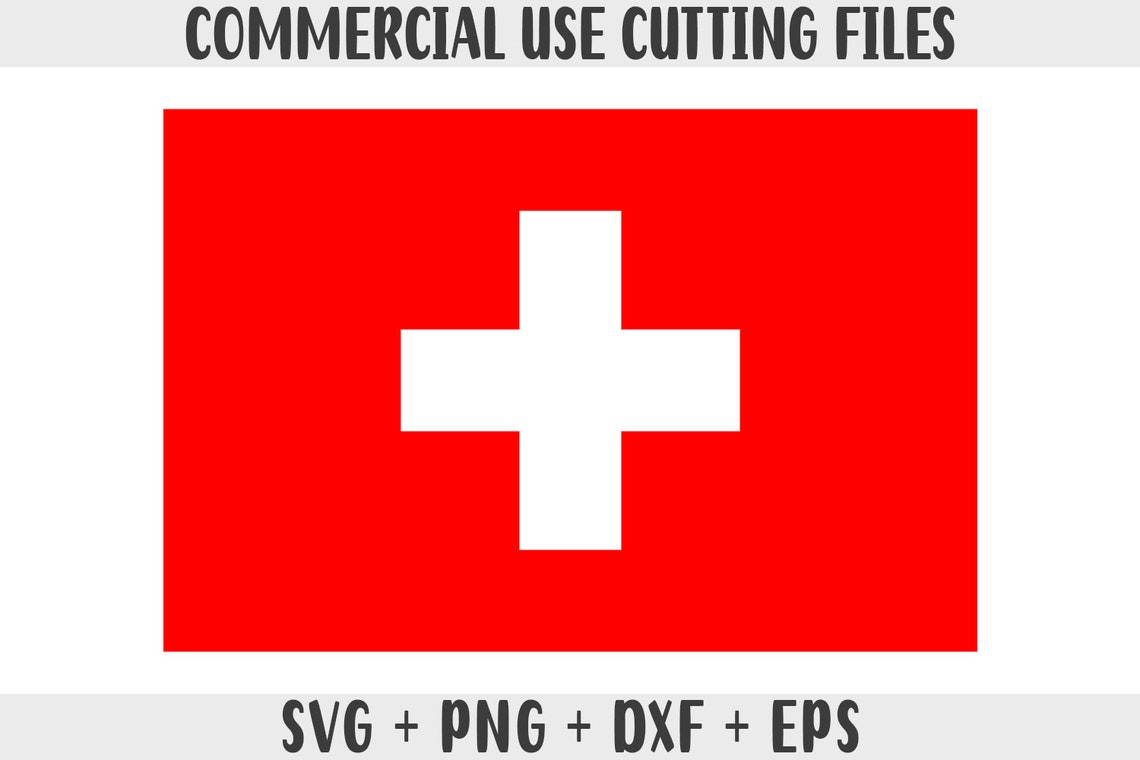 Switzerland Flag SVG Original Colors, Switzerland Flag Png, Commercial ...
