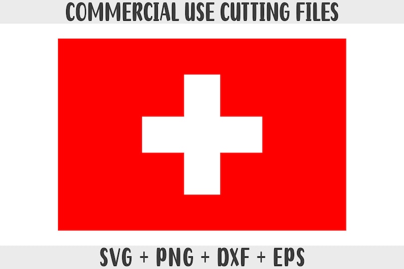 Switzerland Flag SVG Original Colors, Switzerland Flag Png, Commercial ...