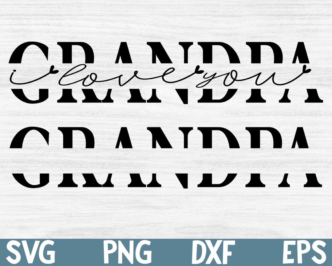 Grandpa Svg, Grandpa Split Name Frame Svg, Grandad Svg, Grandfather Svg ...