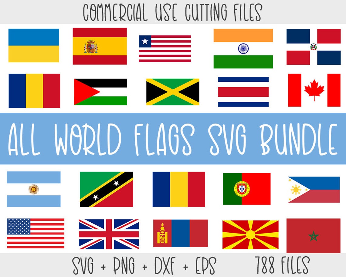 All World Flags SVG Bundle Country Flag Svg Bundle National - Etsy UK