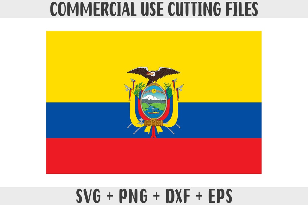 Ecuador Flag SVG Original Colors, Ecuador Flag Png, Commercial Use for ...