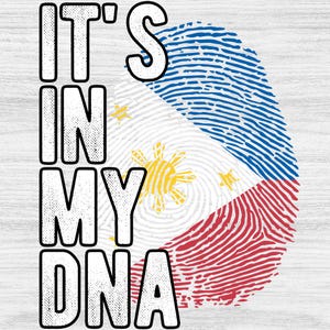 Philippines Flag Fingerprint PNG: It's in My DNA Design (digital ...