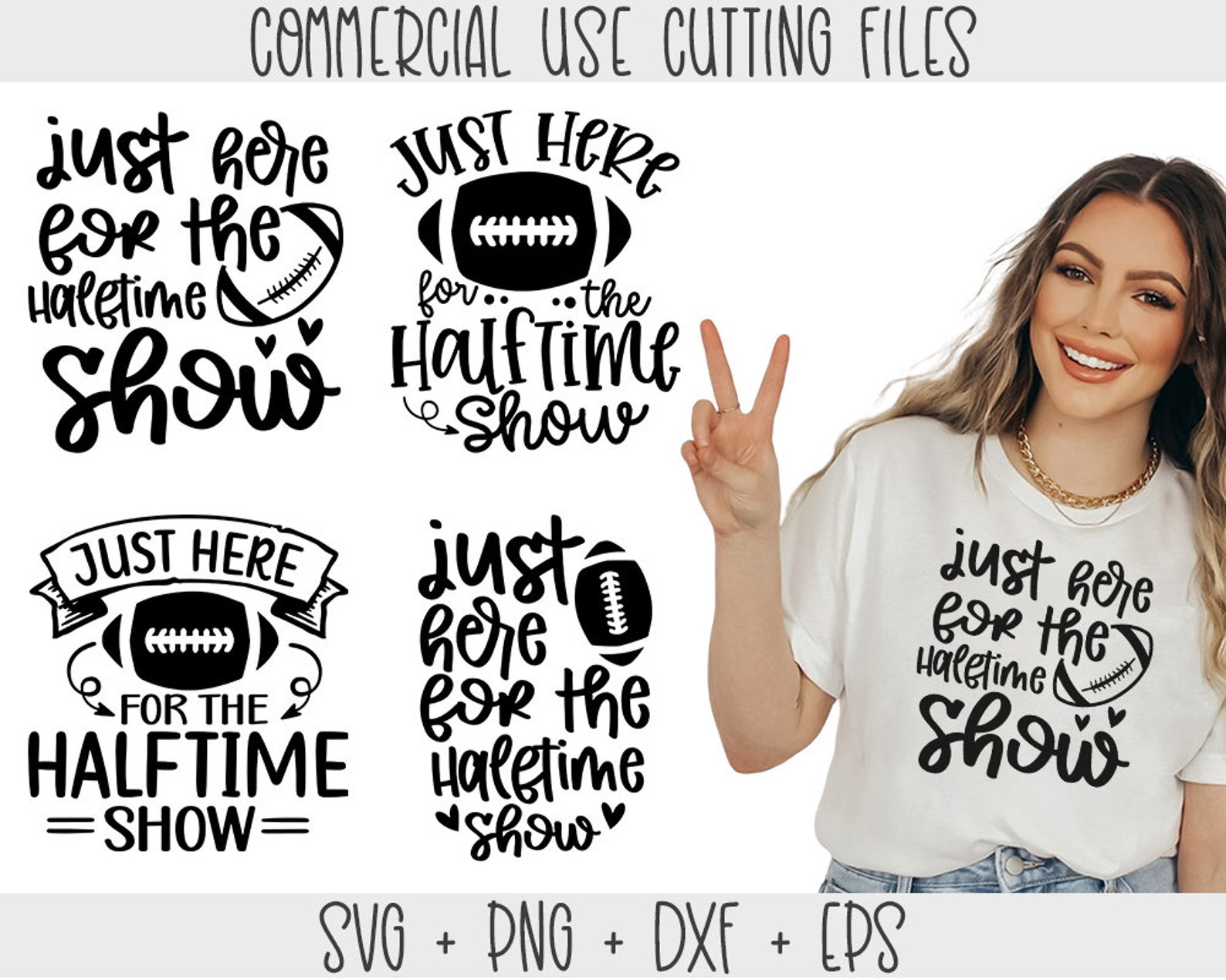 Halftime Show Football SVG Bundle: Funny Super Bowl Designs (digital ...