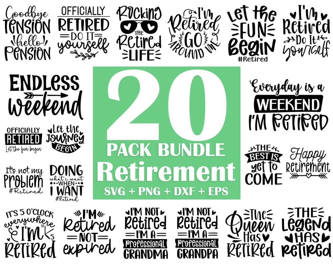 Funny Retirement SVG Bundle: Retired 2024, Cricut Designs (digital ...