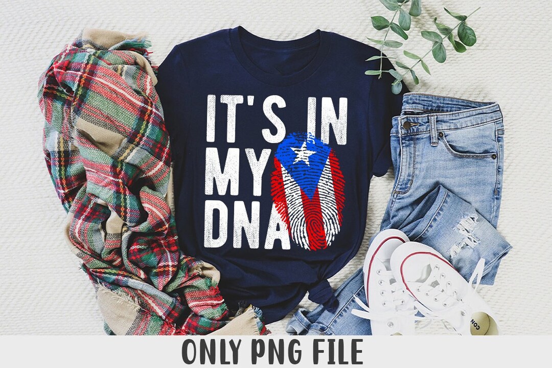 Puerto Rico Flag Fingerprint PNG: It's in My DNA Design (digital ...