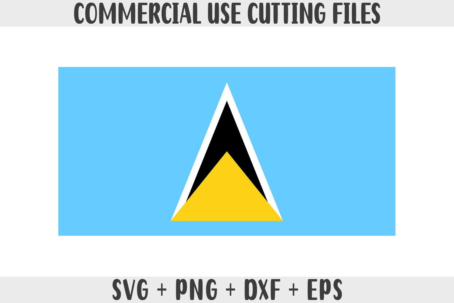 Saint Lucia Flag SVG: Original Colors, Print-on-demand (cut Files) - Etsy