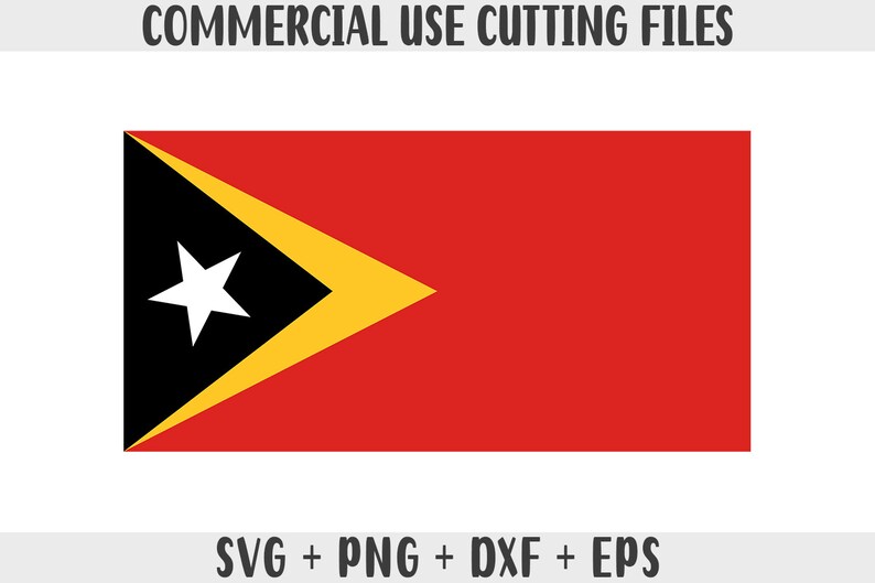 Timor-leste Flag SVG Original Colors Timor-leste Flag Png - Etsy