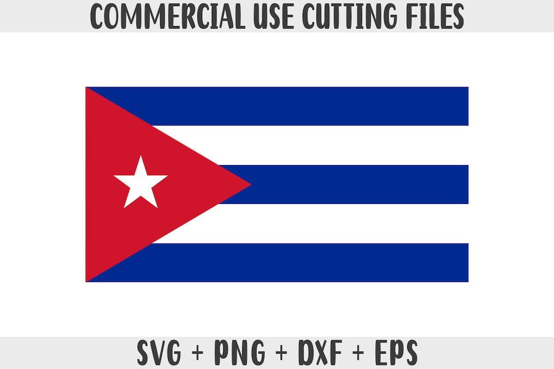Cuba Flag SVG: Original Colors, Print-on-demand (digital Files) - Etsy